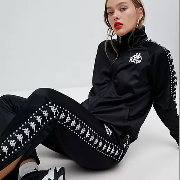 Kappa | Tops | Kappa Synthetic Tracksuit Jacket With Popper Sleeves And ...